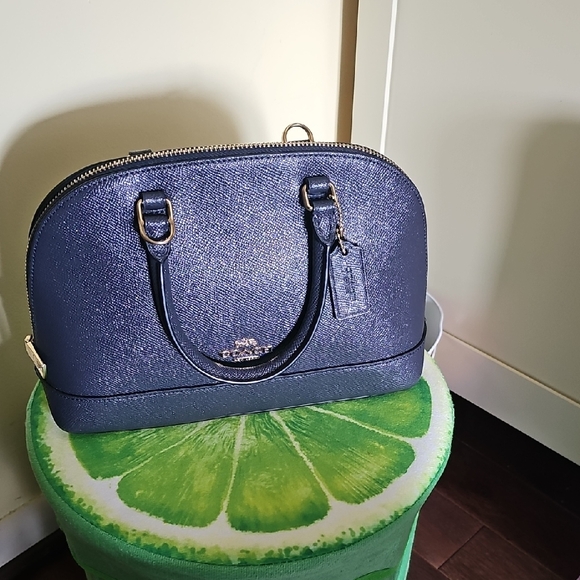 Coach | Bags | Coach Dark Blue Satchel Bag | Poshmark